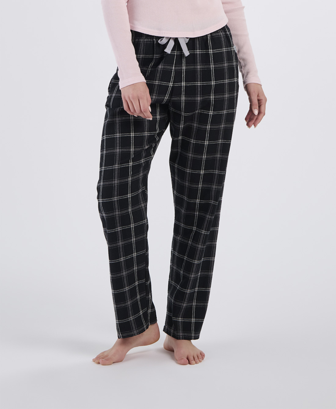 Boxercraft Women's Haley Varsity Black/Oxford Plaid Flannel Pajama Pant