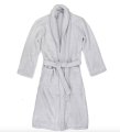 Kashwére Signature Shawl Collared Robe in Ice Blue