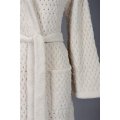 Kashwére Basket Weave Shawl Robe in Malt